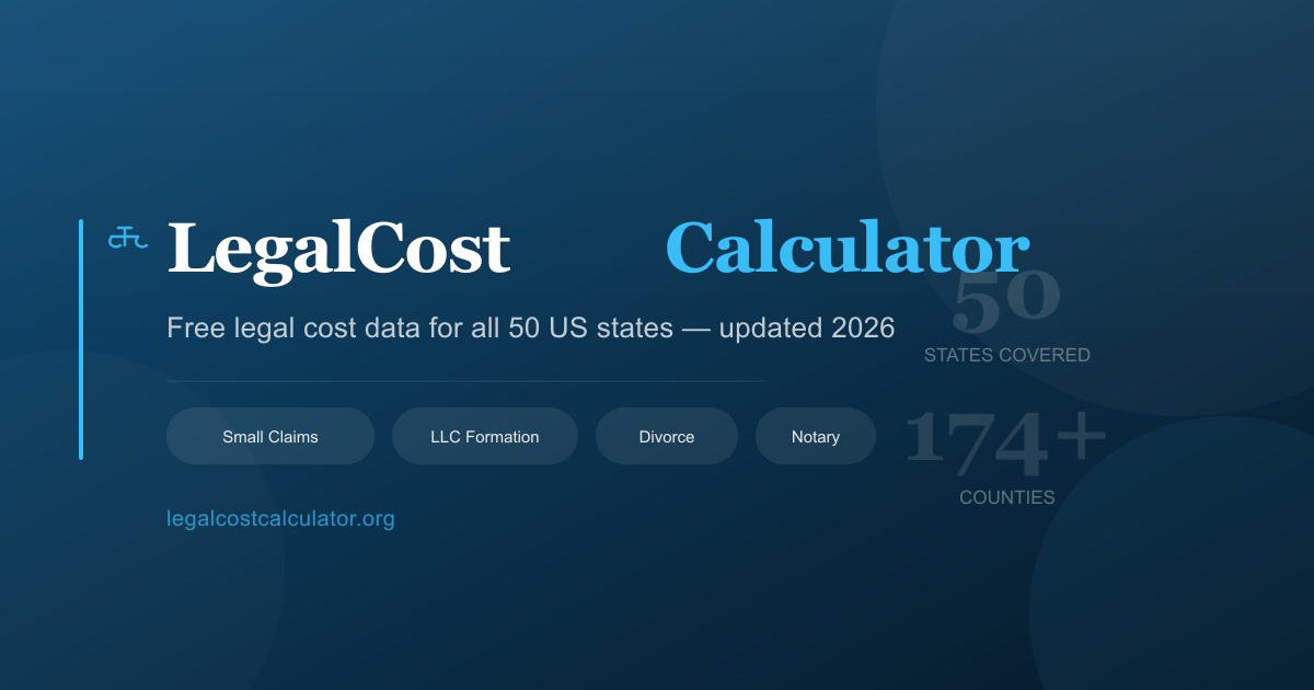 Small Claims Filing Fees by State 2026 — Free Calculator
